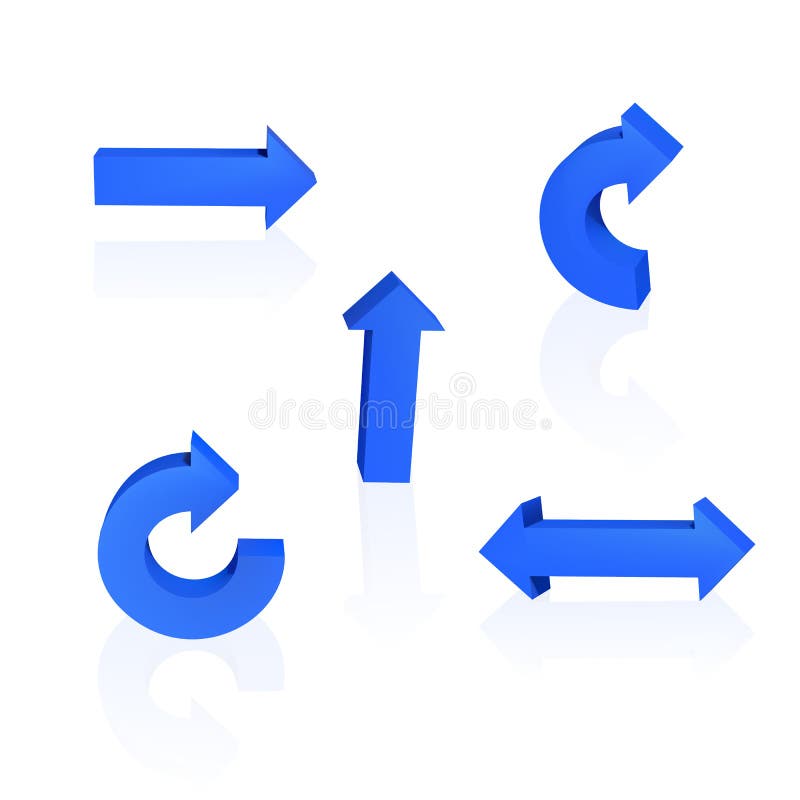 Set of blue arrows. stock vector. Illustration of design - 136571176