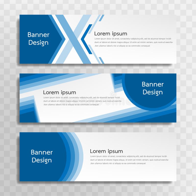 A Set of Blue Banner Templates Designed for the Web and Various ...