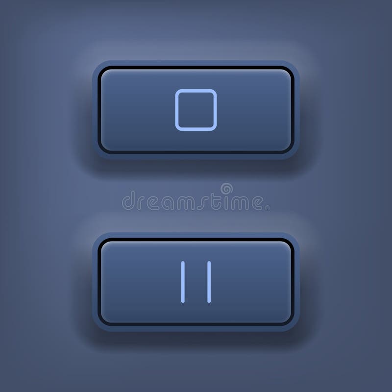 Set of Blue Buttons. Collection of User Interface Elements. Vector ... Set of Blue Buttons. Collection of User Interface Elements. Vector ...