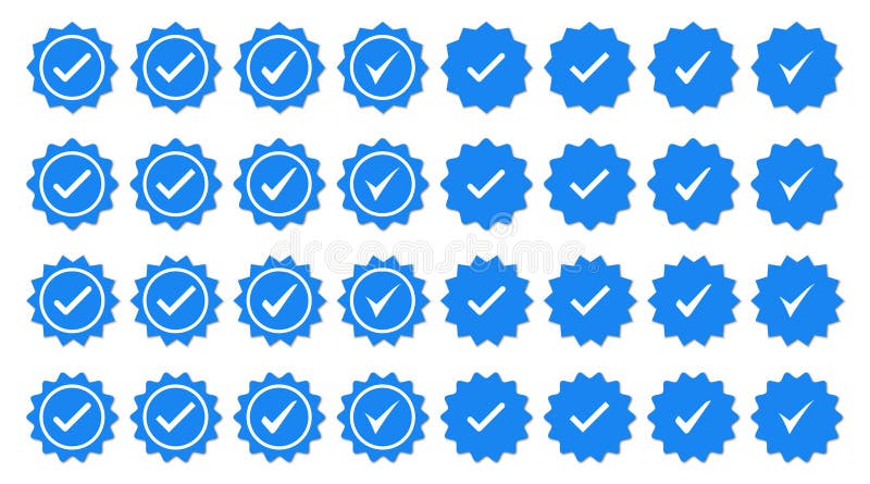 3d Blue Check Mark Icon. Approvement Concept Stock Illustration ...