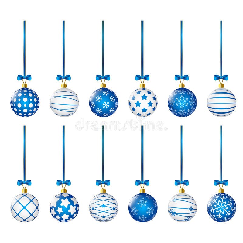 Set of Blue Christmas Balls Stock Vector - Illustration of isolated ... Set of Blue Christmas Balls Stock Vector - Illustration of isolated ...
