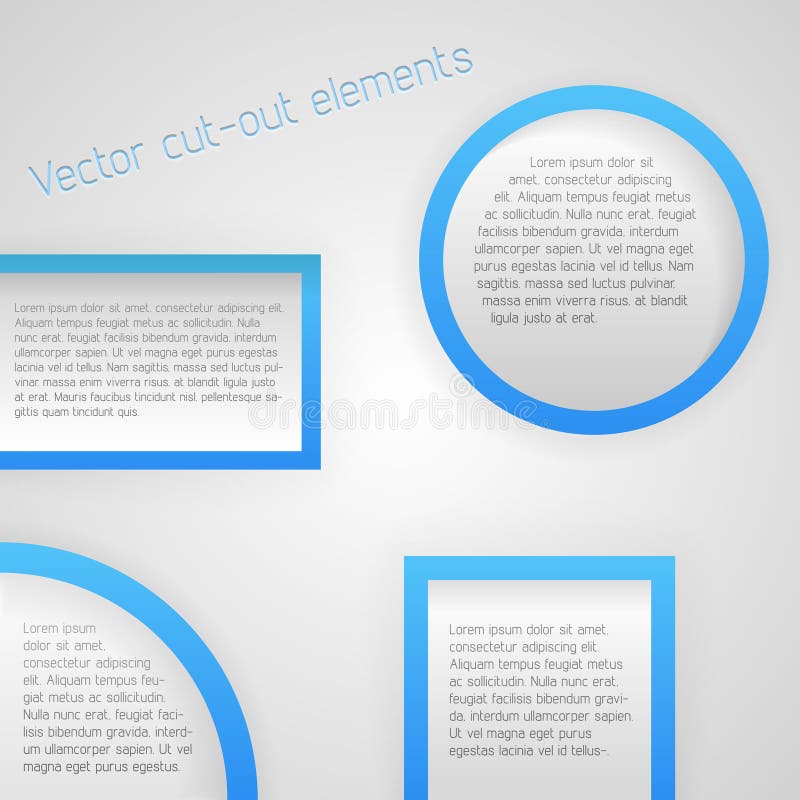 Set of cut-out elements stock vector. Illustration of element - 30291007