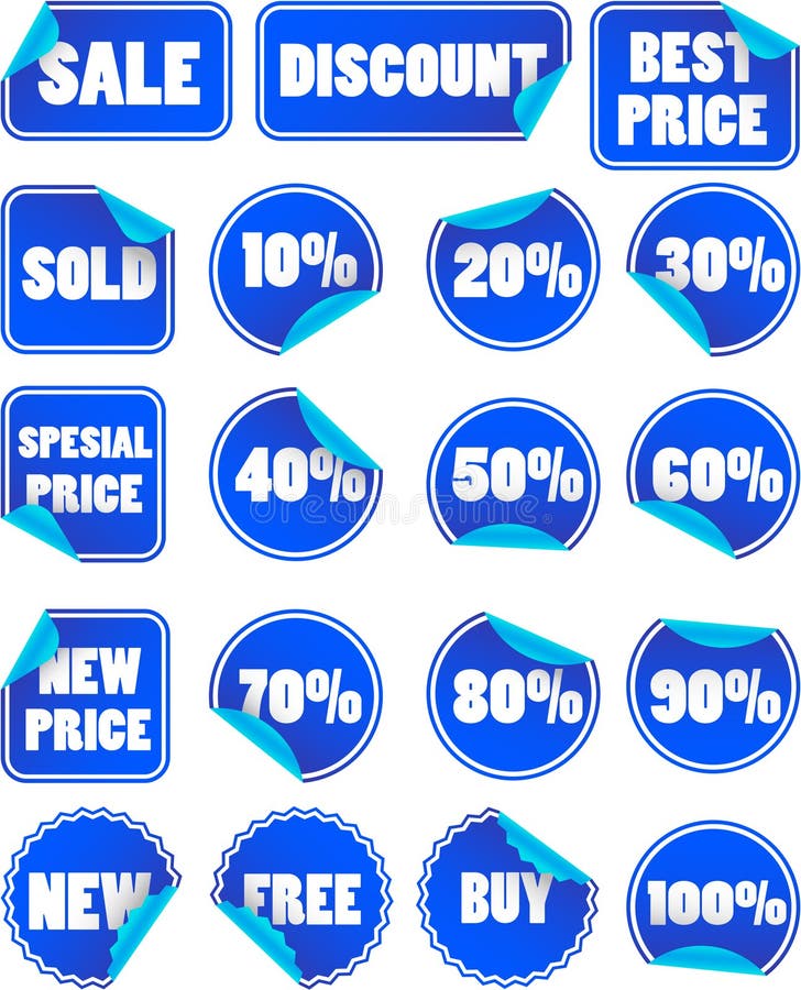 Discount price tags stock vector. Illustration of money - 37863723
