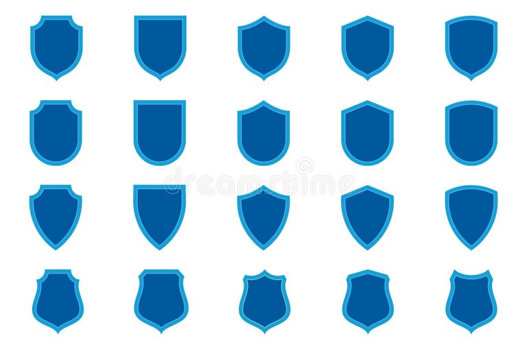Blue Flat Security Shields Stock Illustrations – 240 Blue Flat Security ...