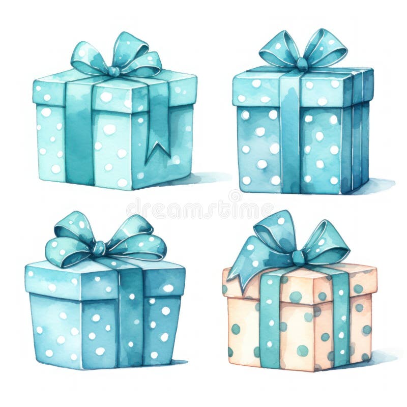 Set of blue boxes stock illustration. Illustration of card - 44306250