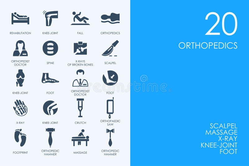 Orthopedics Line Color Icons Set. Rehabilitation after Injuries ...