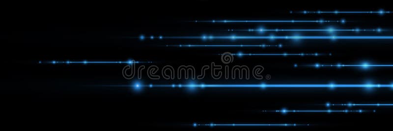 Set of Blue Horizontal Highlights. Laser Beams, Horizontal Light Beams ...