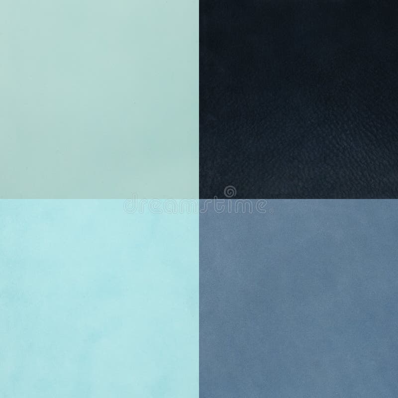 Set of Blue Leather Samples Stock Image - Image of natural, quality ...
