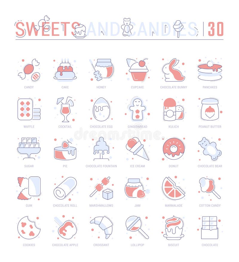 Sweets Pictograms Stock Illustrations – 263 Sweets Pictograms Stock ...