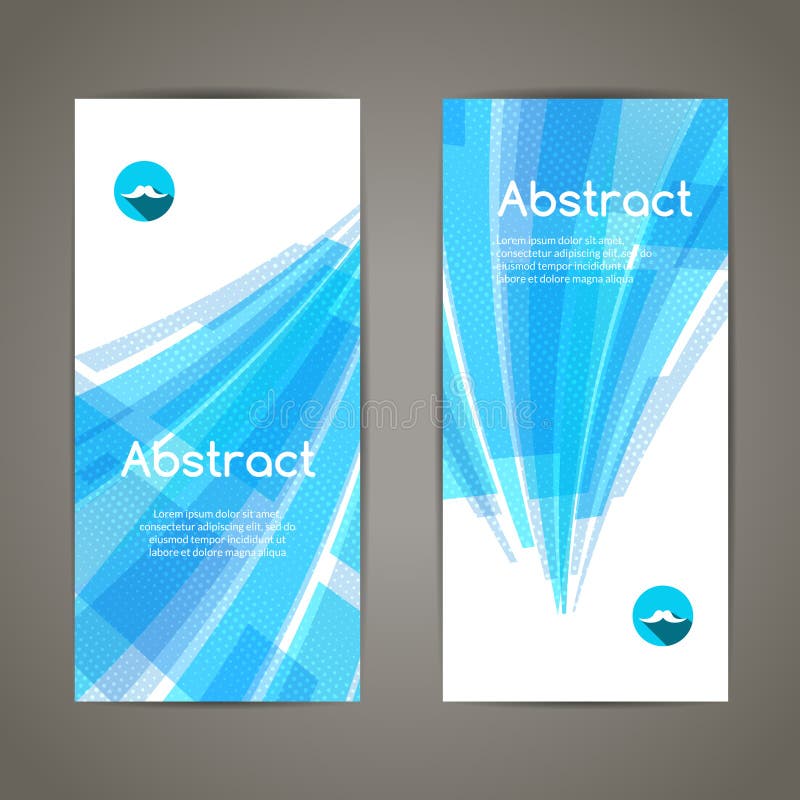 Set of Blue Lines and Geometric Banners for Modern Design Stock Vector ...