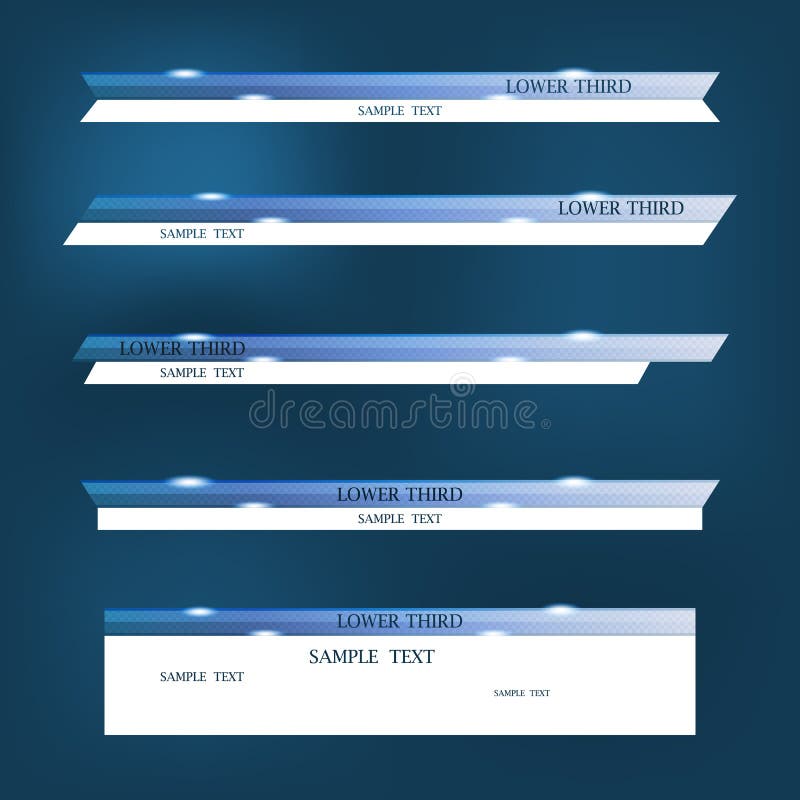 Set of red lower third. stock vector. Illustration of glare - 102541348