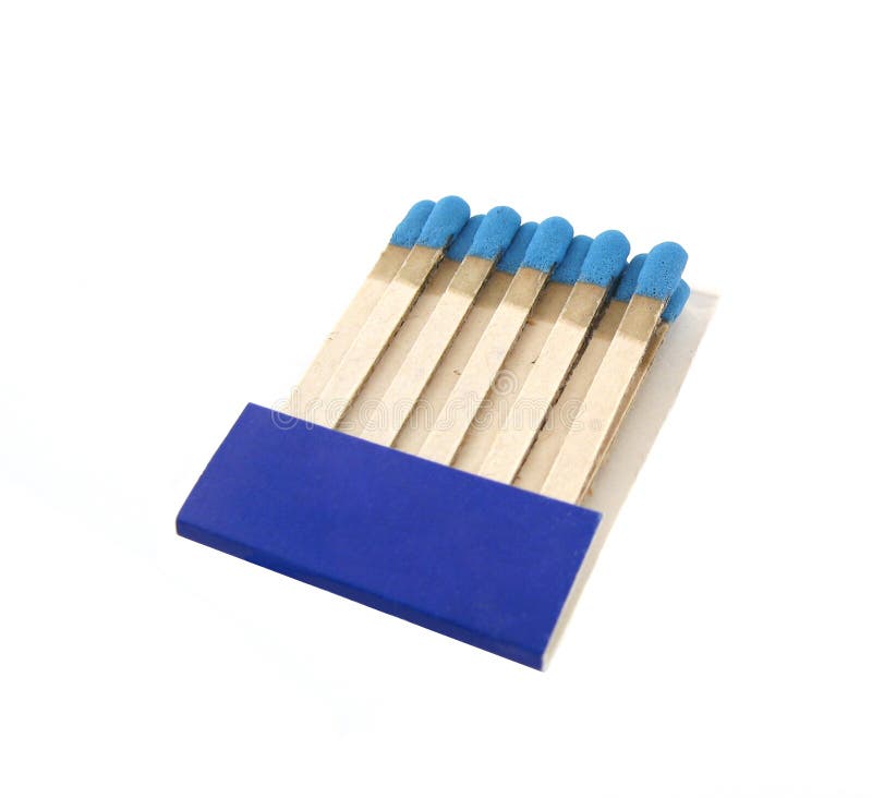 Set of blue matches stock image. Image of isolated, camping - 403607