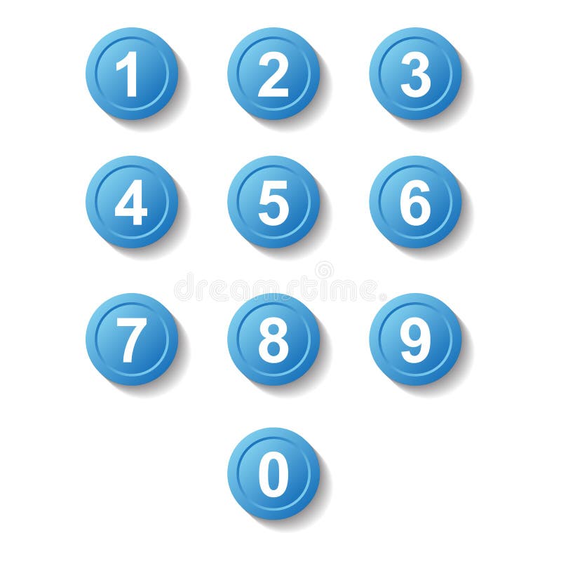 Number 9 Button with Colorful Polygon Pattern Stock Illustration ...