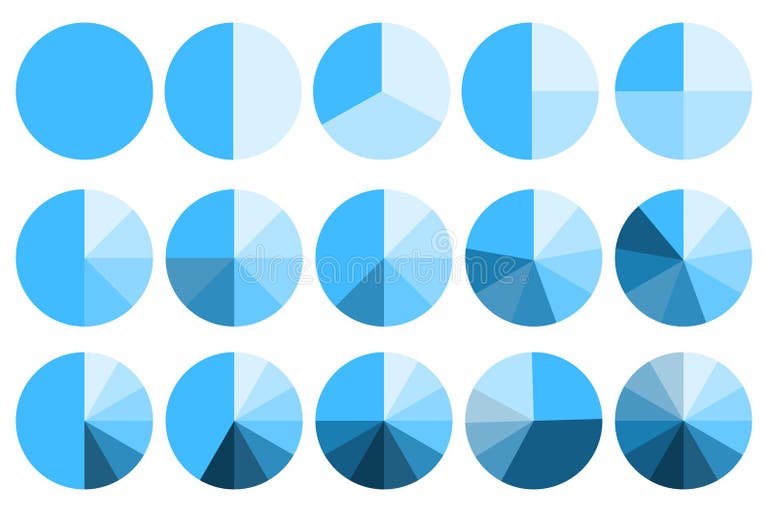 Set of Blue Progress Bars. Different Stages in Vector. Simple and Clean ...