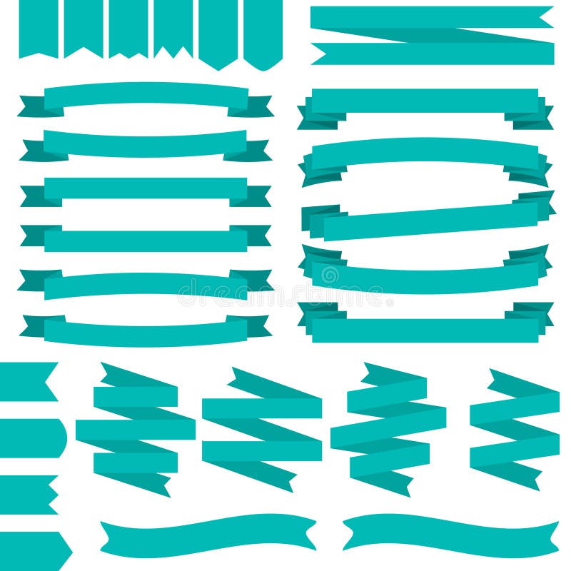 Set of BLue Ribbons stock illustration. Illustration of blank - 77962229