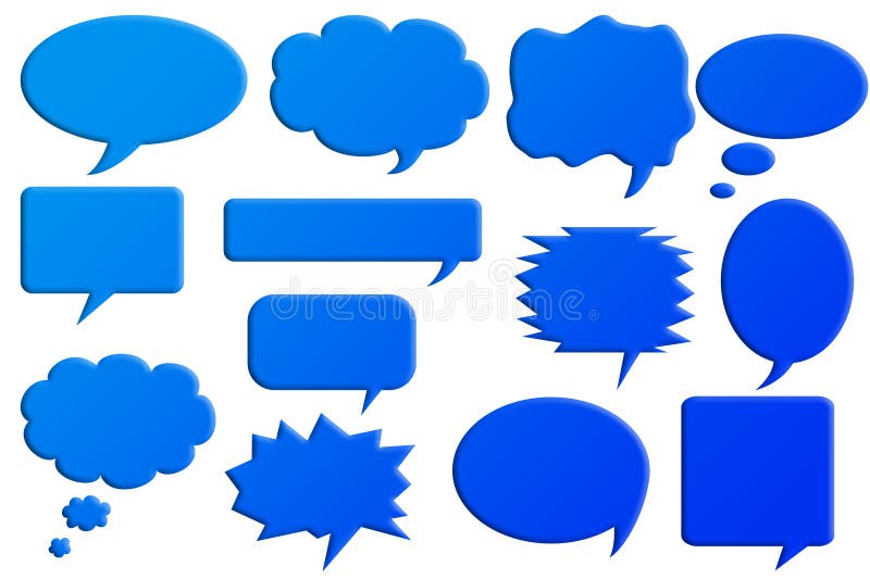 Blue Thought Bubble Png