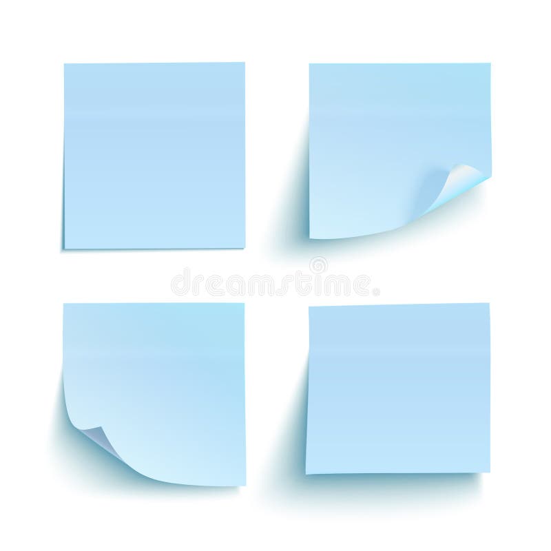 Blue Sticky Notes Stock Illustrations – 1,274 Blue Sticky Notes Stock ...