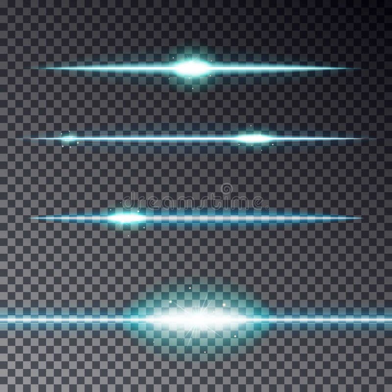 Set of Blue Transparent Lines Effect with Sparkle Isolated on Da Stock ...