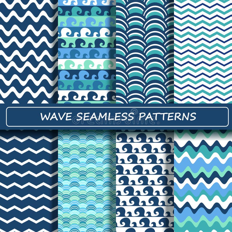 Abstract Wave Seamless Pattern. Stock Vector - Illustration of japanese ...