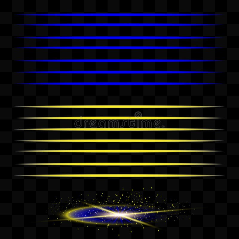 A Set of Blue-yellow Lines, Rays, an Explosion of a Star on a ...