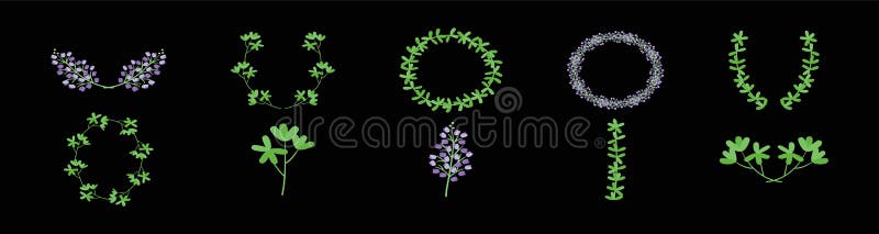 Set of Bluebonnet Cartoon Icon Design Template with Various Models ...