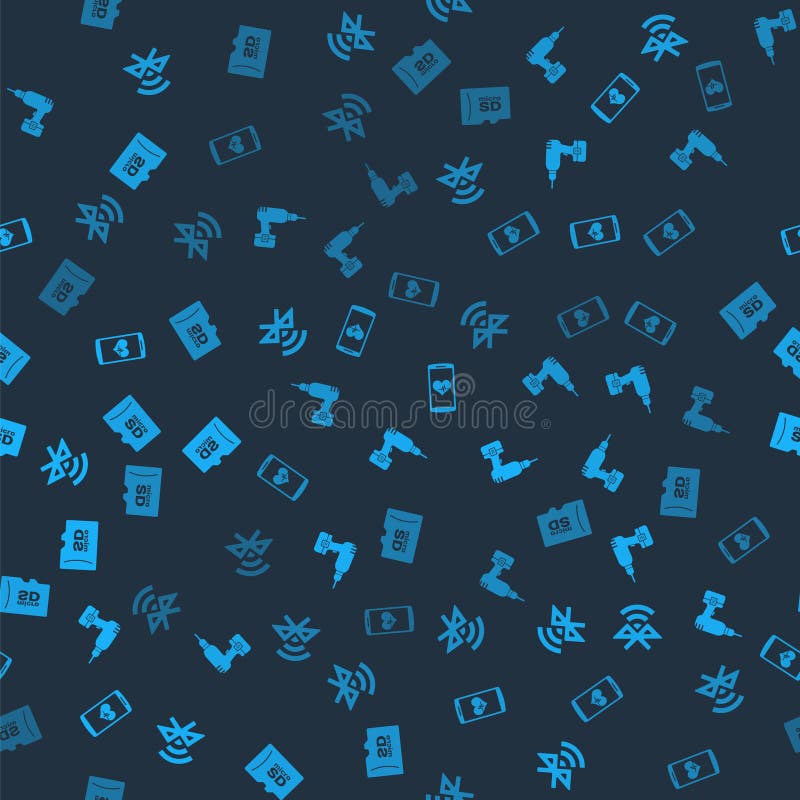 Set Bluetooth Connected, Drill Machine, Smartphone with Heart Rate and ...