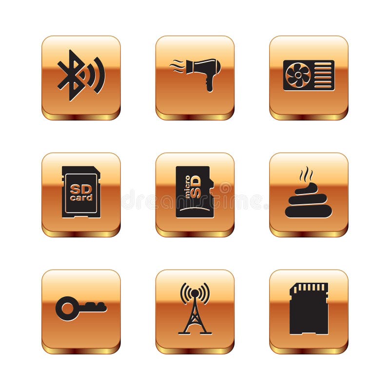 Set Bluetooth Connected, Key, Antenna, Micro SD Memory Card, and Air ...