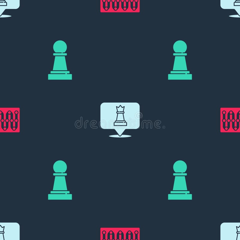 Set Board Game, Chess and on Seamless Pattern. Vector Stock Vector ...