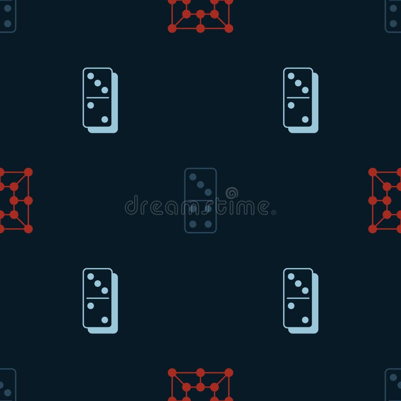 Set Board Game, Domino and on Seamless Pattern. Vector Stock Vector ...