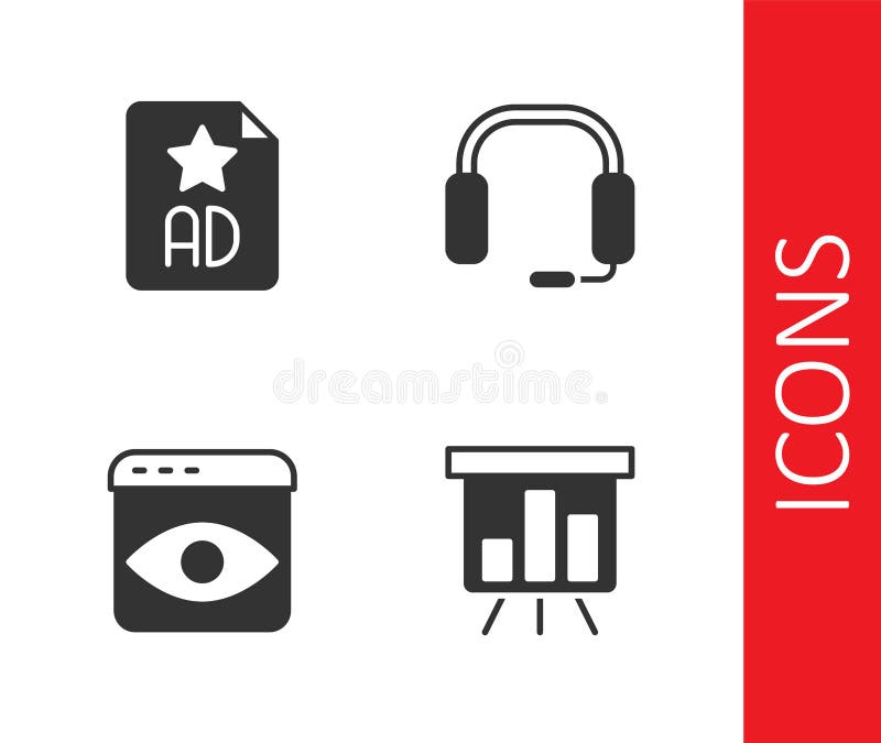 Set Board with Graph Chart, Advertising, Personal Information ...