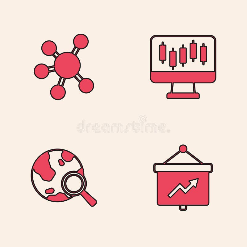 Set Board with Graph, Project Team Base, Stocks Market Growth Graphs ...