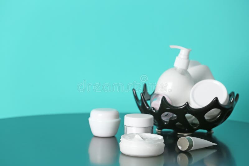 Set of body care cosmetics stock image. Image of balm - 113988913