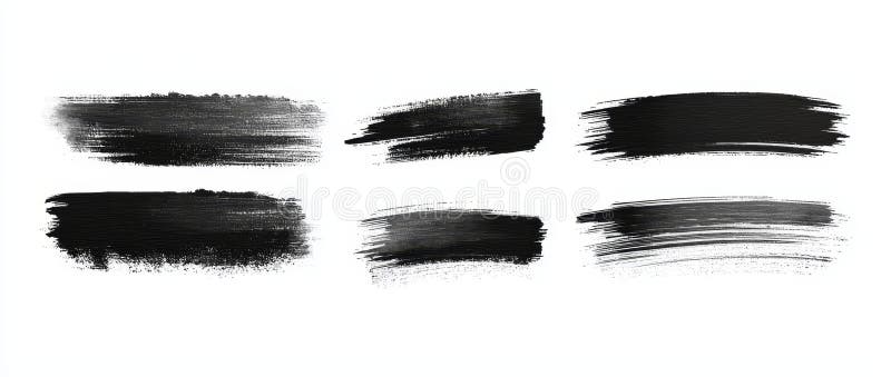 Set of Bold Horizontal Lines with Black Highlighter. Modern Stripes ...