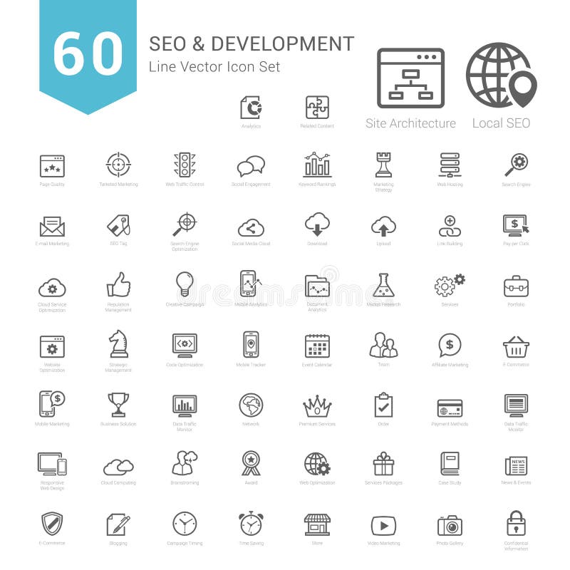 Development Icons stock vector. Illustration of estimation - 34910168