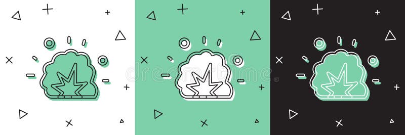 Set Bomb Explosion with Shrapnel and Fireball Icon Isolated on White ...