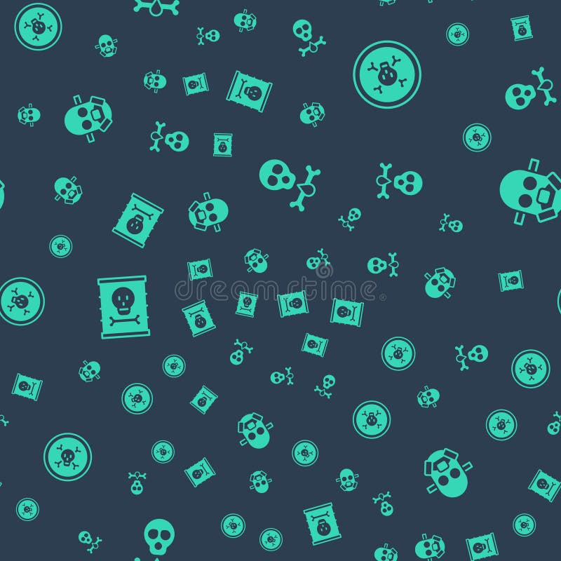 Set Bones and Skull, Radioactive Waste in Barrel and Gas Mask on ...