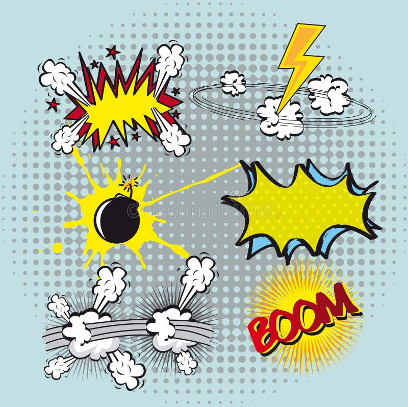 Comic book elements stock vector. Illustration of color - 10646584