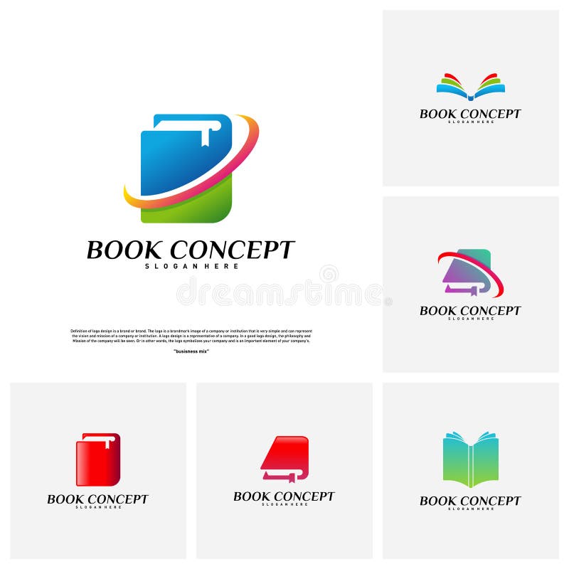 Smart Book Logo Design Vector, Colorful Book Logo Design Template, Icon ...