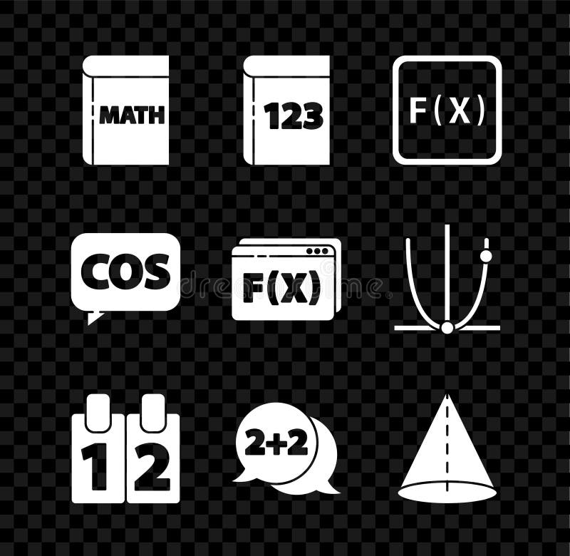 Set Book With Word Mathematics Function Mathematical Symbol Calendar