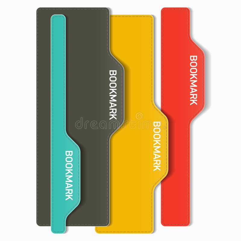 Set of bookmarks stock vector. Illustration of message - 34499318