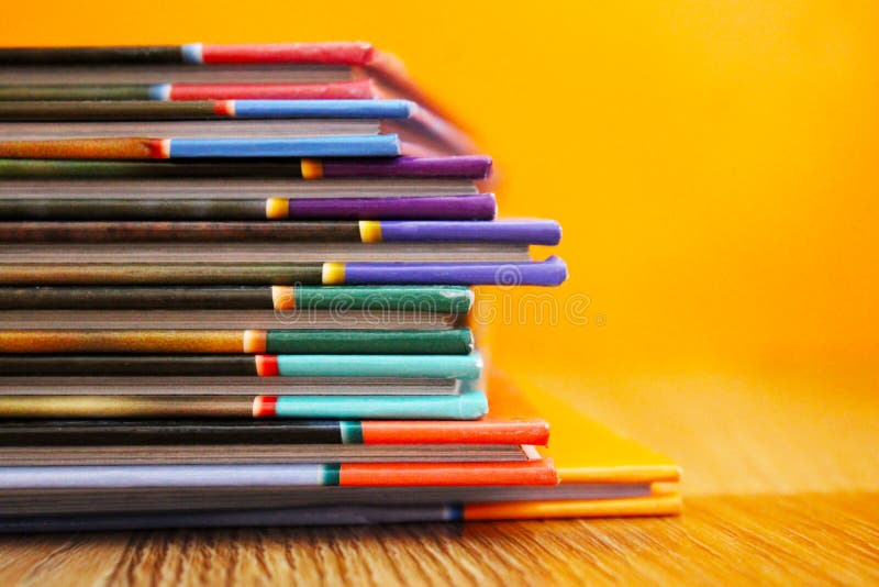 Set of Books in the Library, Color Stock Photo - Image of pattern ...