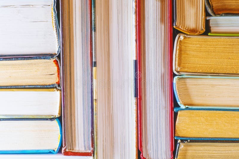 A Set of Books in the Library. Stock Photo - Image of collection ...