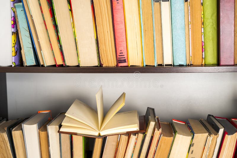 Set of Books in the Library. Knowledge, Science. Toned Image. Stock ...