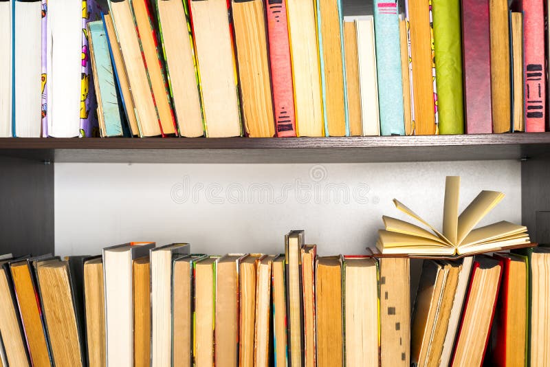 Set of Books in the Library. Knowledge, Science. Toned Image. Stock ...