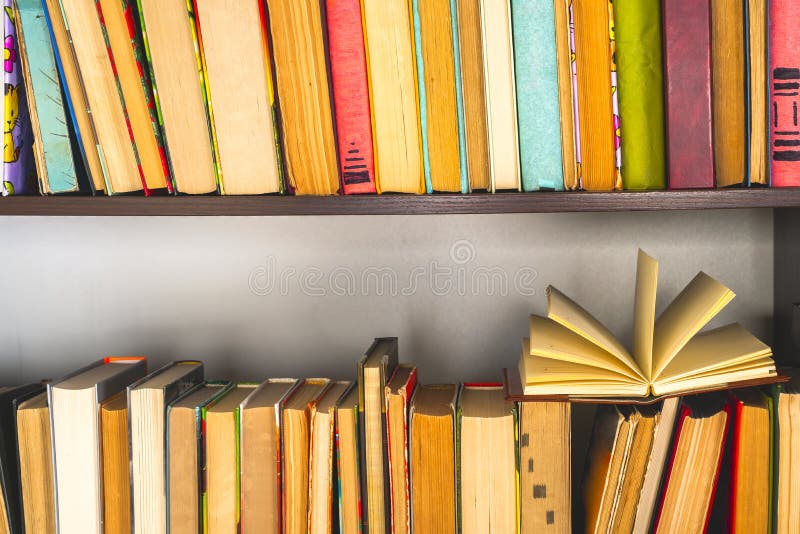 Set of Books in the Library. Knowledge, Science. Toned Image. Stock ...