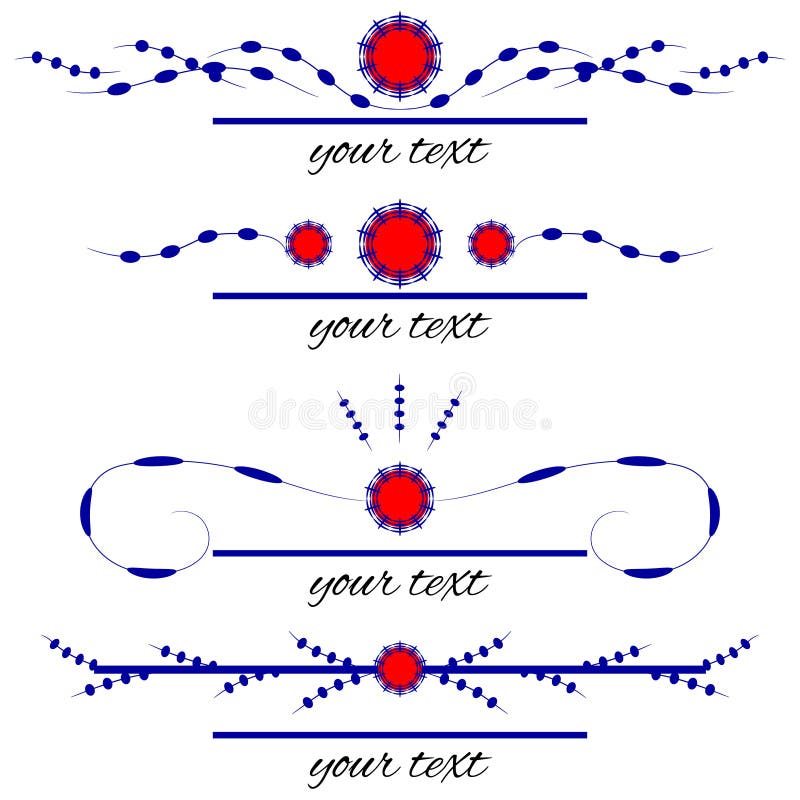 Set Border Design Element stock vector. Illustration of ornate - 53978340