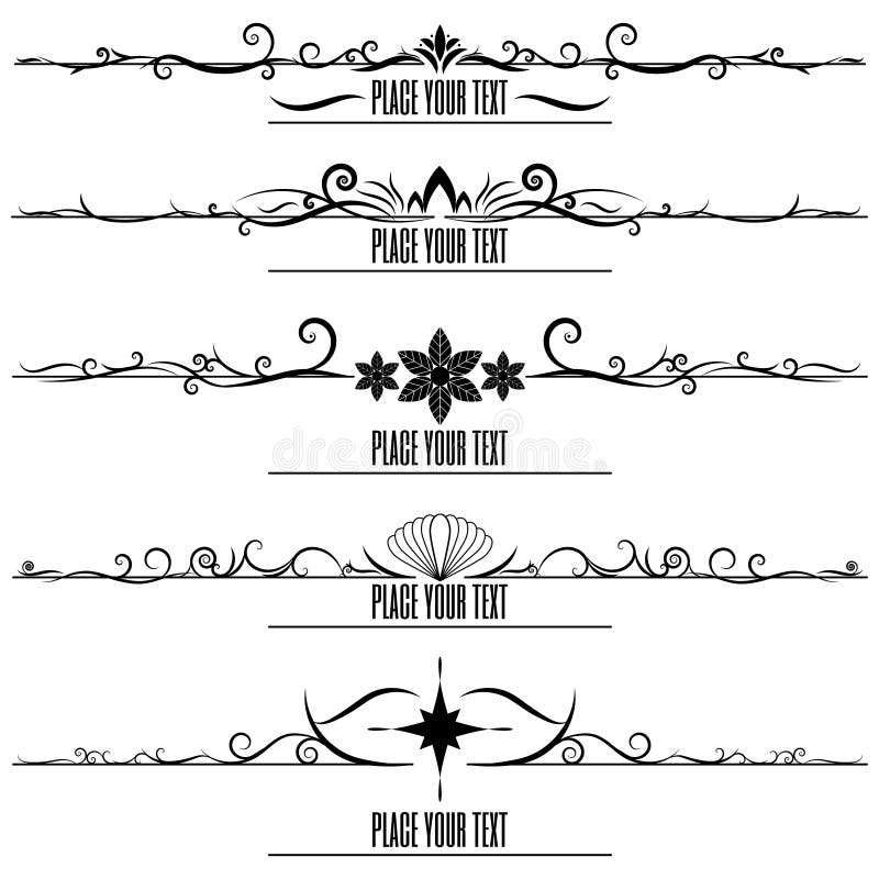 Set Border Design Element stock vector. Illustration of card - 57757454