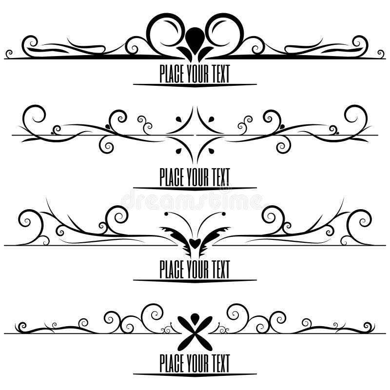 Set Border Design Element stock vector. Illustration of vignette - 57761940