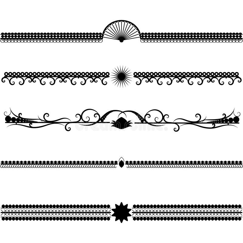 Set Border Design Element stock vector. Illustration of scroll - 57929359