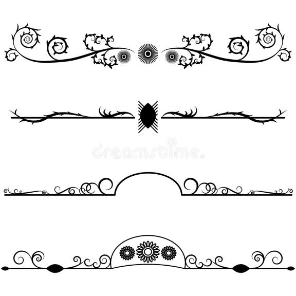 Set Border Design Element stock vector. Illustration of vector - 58451902
